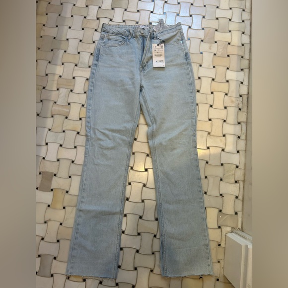Zara | Jeans | Zara Raw Slit Ankle Hem Jeans | Poshmark